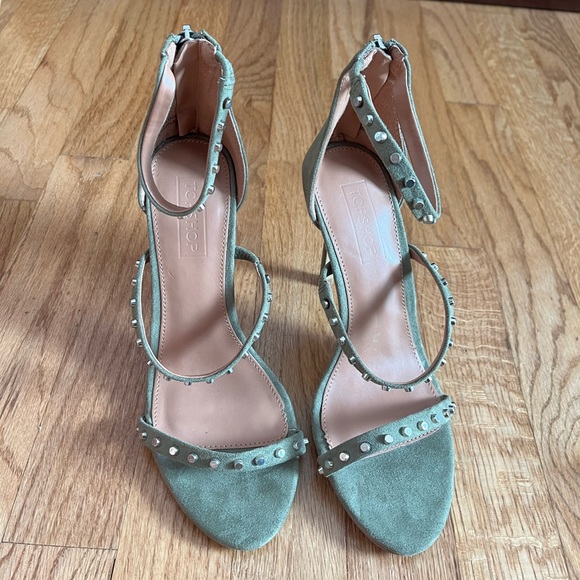 Topshop | Shoes | Brand New Topshop Green Suede Heels Size 65 | Poshmark